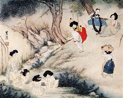 한국신윤복 명화 22점 申潤福 1758~19世紀 初 Korean Painting Korean Art Painting