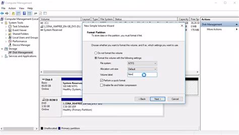 create and format a hard disk partition in windows 10 resize your disk