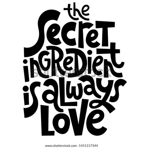 Secret Ingredient Always Love Hand Drawn Stock Vector Royalty Free