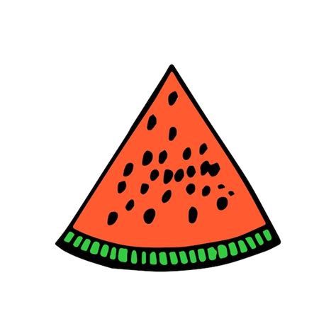 Premium Vector A Slice Of Watermelon