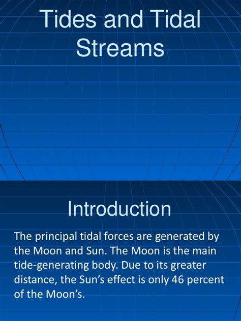 Tides And Tidal Streams Tide Moon
