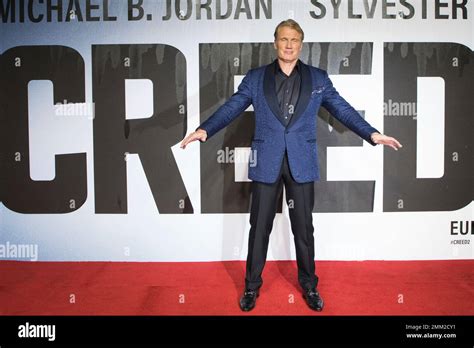 Actor Dolph Lundgren Poses For Photographers Upon Arrival At The