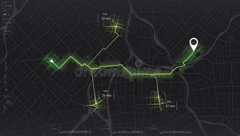 Pick Up Taxi Gps Map Navigation To Own House Detailed View Of City