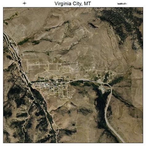 Aerial Photography Map Of Virginia City Mt Montana