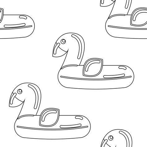Seamless Pattern Pink Flamingo Inflatable Pool Float Inflatable