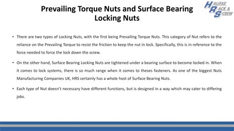 Ppt What Are The Types Of Locking Nuts Powerpoint Presentation Free
