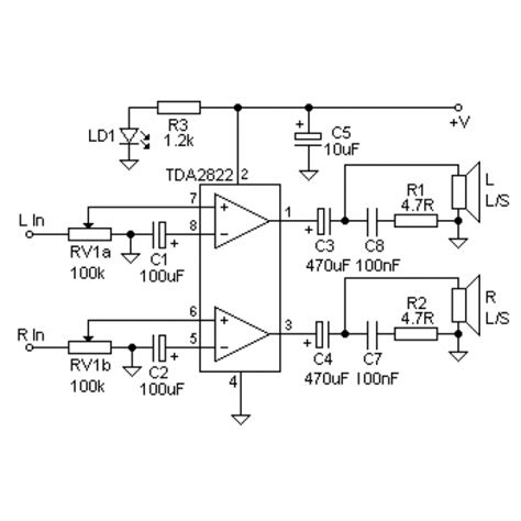 TDA2822D Dual Audio Power Amplifier