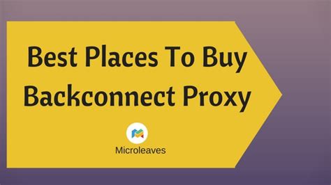 Best Places To Buy Backconnect Proxy Microleaves Proxy Services