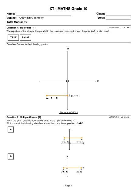 Xt â Maths Grade 10 â Analytical Geometry