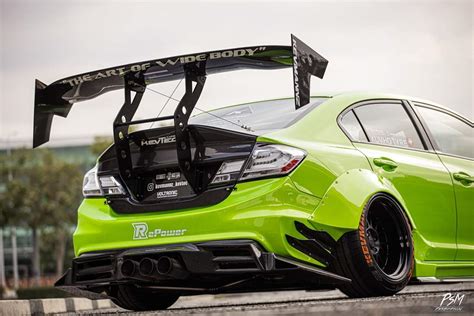 Cf Trunk Mounted Gt Wing For 9th Gen Civic Sedan 12 15 Kevmannz