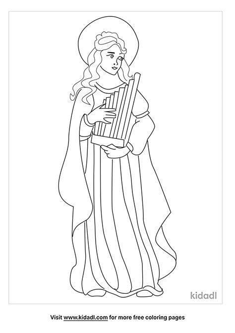 Saint Cecilia Coloring Page Cecilia Saint Coloring Pages Stained Glass