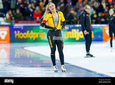HEERENVEEN NETHERLANDS DECEMBER 27 Jutta Leerdam Of Team Jumbo Visma Competing On The Women