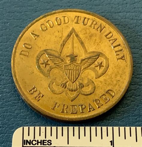 1960s Boy Scout Do A Good Turn Daily Coin Token Be Prepared Bsa World