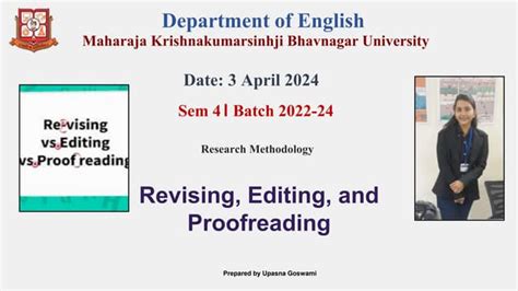 Revising Editing And Proofreading Research Methodology Pptx