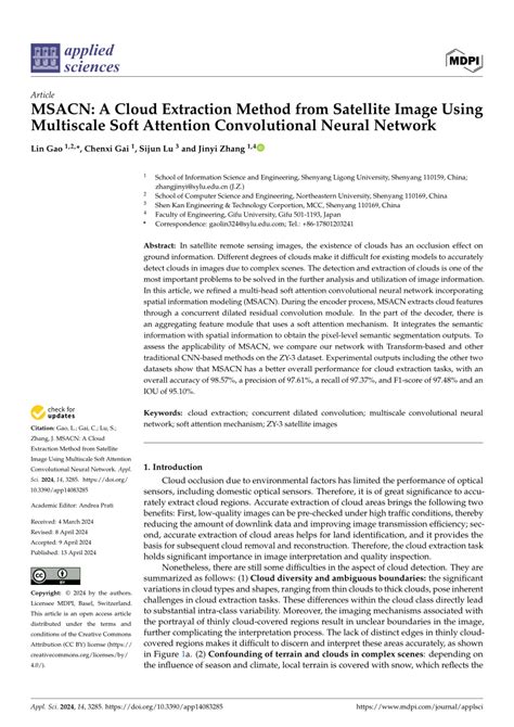 Pdf Msacn A Cloud Extraction Method From Satellite Image Using