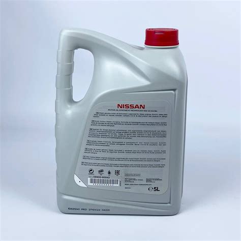 Масло моторное NORD OIL nissan 5W-40 Синтетическое 5.17 л KE90090042 ...