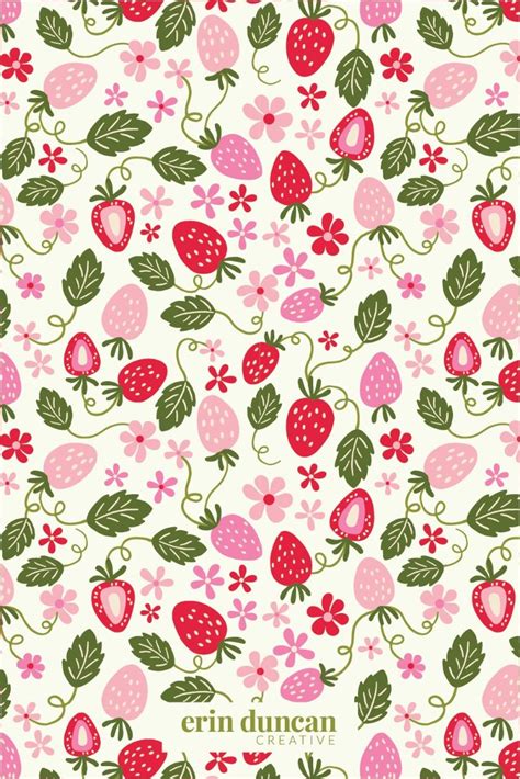 Strawberry Patch Strawberry Patch Phone Wallpaper Patterns Simple Phone Wallpapers