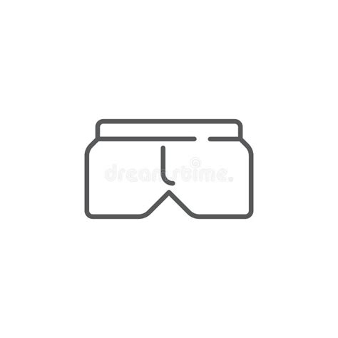 Men`s Swimwear Vector Icon Symbol Isolated On White Background Stock