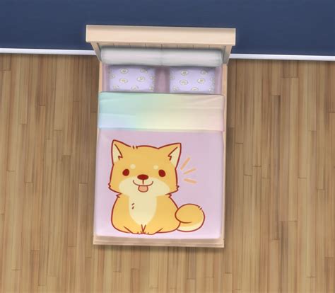 Mod The Sims Cute And Colorful Shiba Inu Bed