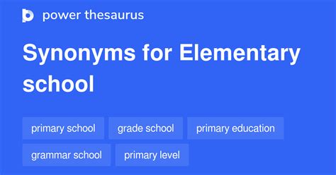 Elementary School Synonyms 170 Similar Words And Phrases
