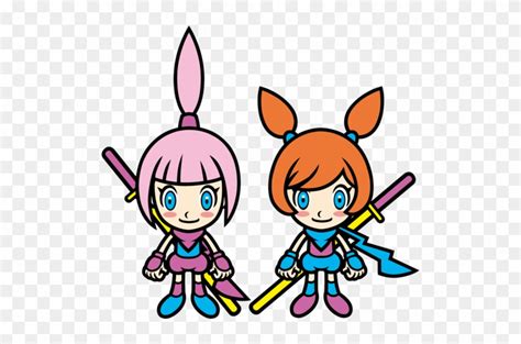 Kat And Ana With Happy Eyes Warioware Kat And Ana Full Size Png