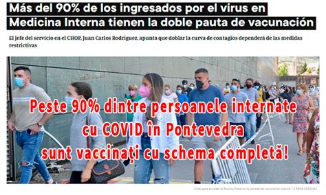 Peste 90 dintre persoanele internate sunt vaccinați cu schema completă