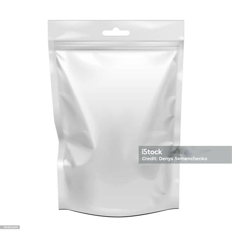 空白食品站起來靈活袋零食袋袋類比 範本白色背景上的插圖隔離為您的設計做好準備產品包裝向量 Eps10向量圖形及更多自立袋圖片 Istock