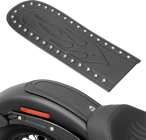 Amazon XMMT Rivet Leather Black Flame Rear Fender Bib For Solo