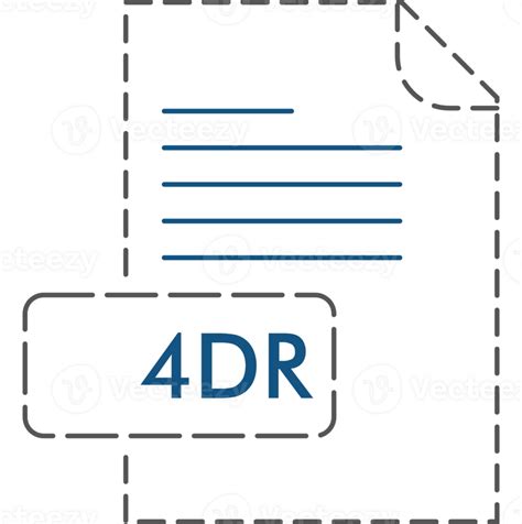 4dr File Format Icon Rounded Outline 65419973 Png