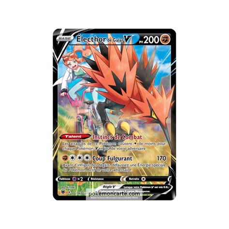 Électhor de Galar V Pv 200 TG19 TG30 Carte Ultra Rare Full Art