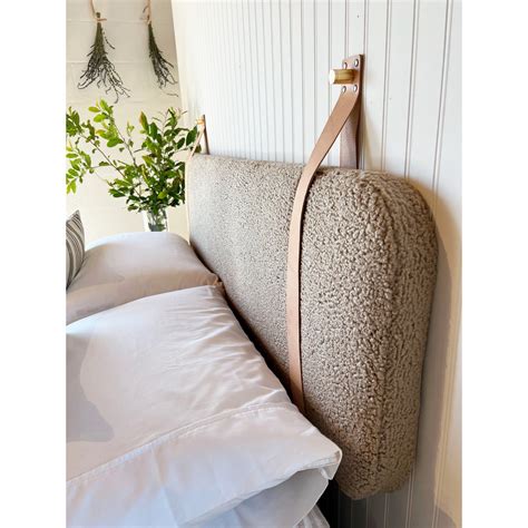 Beach Sand Faux Shearling Wall Hung Headboard Backrest Cushion With
