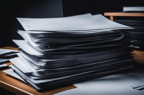 Premium Photo Stack Of Paper Files On Desk In The Office Stack Of