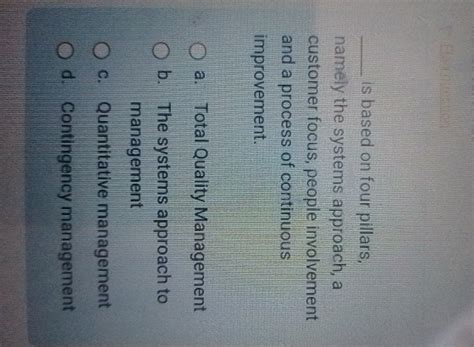 Solved Is Based On Four Pillars Namely The Systems Chegg Com