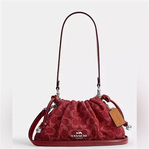 Coach Bags Coach Red Faye Drawstring Shoulder Bag Poshmark