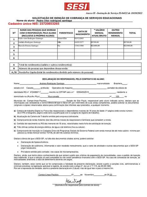 Anexo Ii Is 4 22 Pagamentos Ef E Em Ficha De Isenção Pdf
