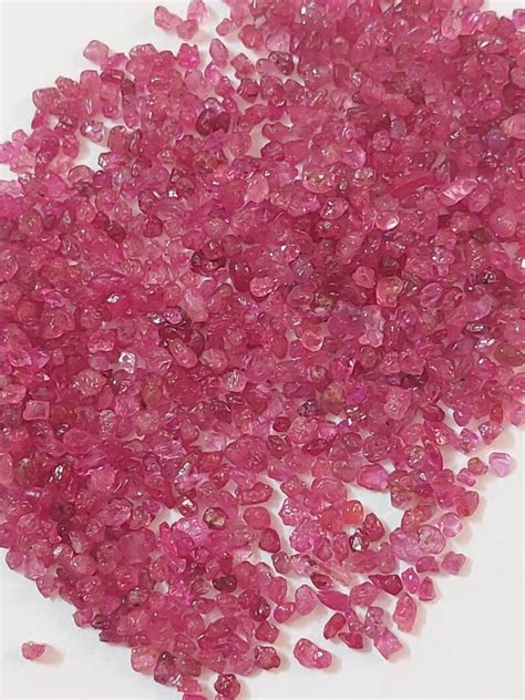 100 Burma Ruby Raw Crystals Tiny Red Ruby Rough Gemstones 2 4mm Etsy