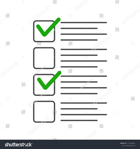 Checklist Tick Marks Check List Exam เวกเตอรสตอก ปลอดคาลขสทธ Shutterstock