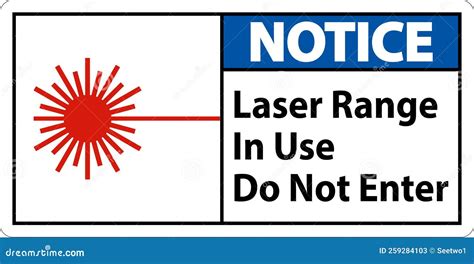 Notice Laser Symbol Sign Vector Illustration Isolate On White
