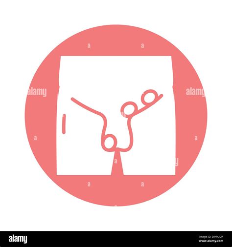 Cryptorchidism Color Line Icon Isolated Vector Element Outline