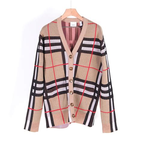 버버리 Burberry 버버리 체크 테크니컬 코튼 가디건 아카이브 베이지 트렌비