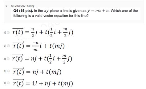 Solved 5 Q4 2020 2021 Spring Q4 15 Pts In The Xy Plane A