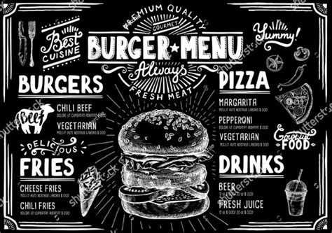 Chalkboard Menu Templates 23 Free And Premium Download