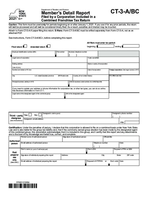 Form Ct 3 Abc Fill And Sign Printable Template Onlineus Legal Forms