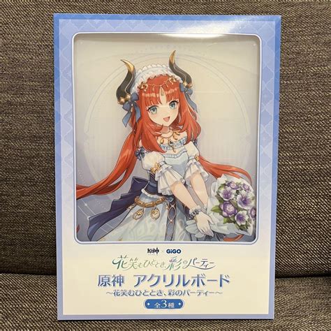 原神 アクリルボード Gigo限定 ニィロウ 花笑むひととき、彩のパーティー By メルカリ