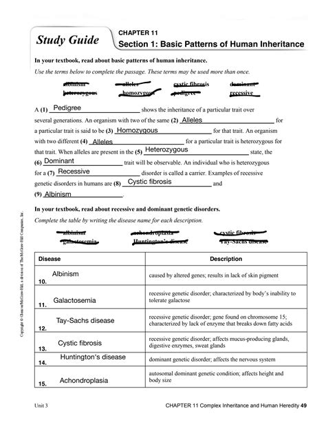 SOLUTION Complex Inheritance And Human Heredity Study Guide Studypool