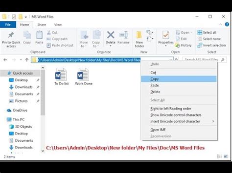 How to Copy File & Folder Location Path in Windows 10/8/7 - YouTube