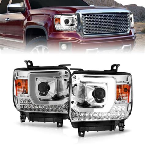Anzo 14 15 Gmc Sierra 15002500hd3500hd Plank Style Projector Headlig