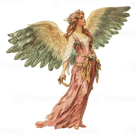 Beautiful Angel With Wings In Elegant Pose 53290006 Png