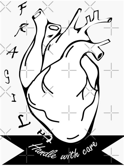 Fragile Heart Handle With Care Heart Love Anatomy Sticker By