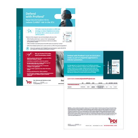 Profend Nasal Decolonization Kit Intensive Care Unit Sell Sheet Pdi